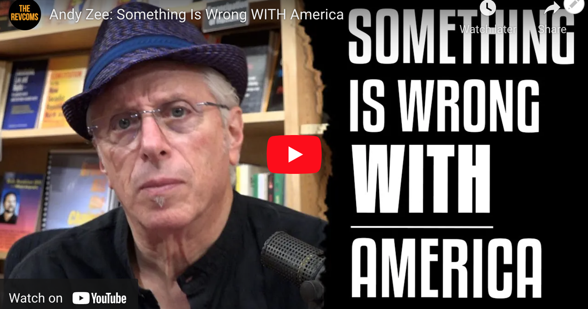 Andy Zee: Something Is Wrong WITH America | revcom.us