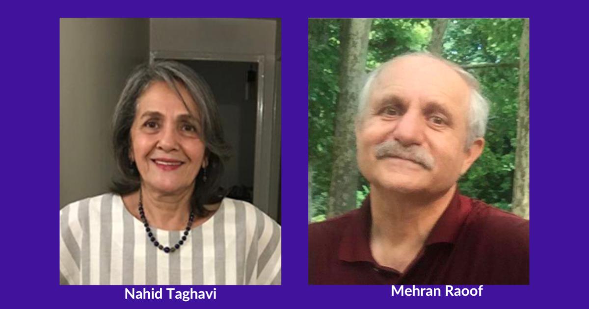 Political Prisoners Nahid Taghavi and Mehran Raoof Excluded from ...