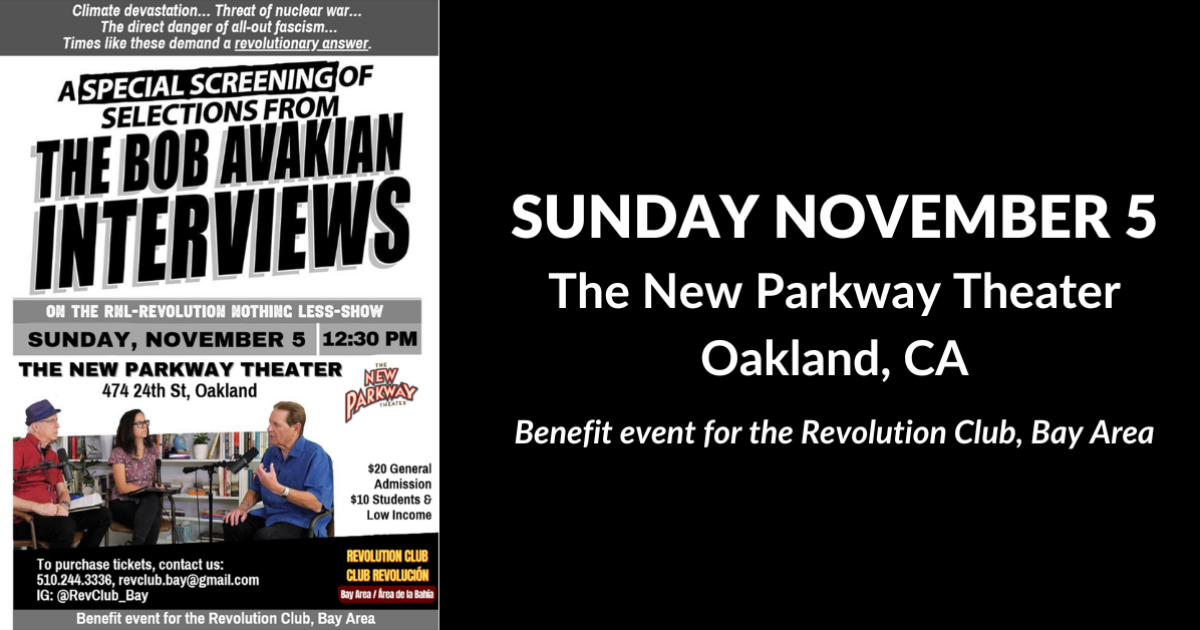 S.F. Bay Area, November 5Special Screening of Selections from The Bob ...