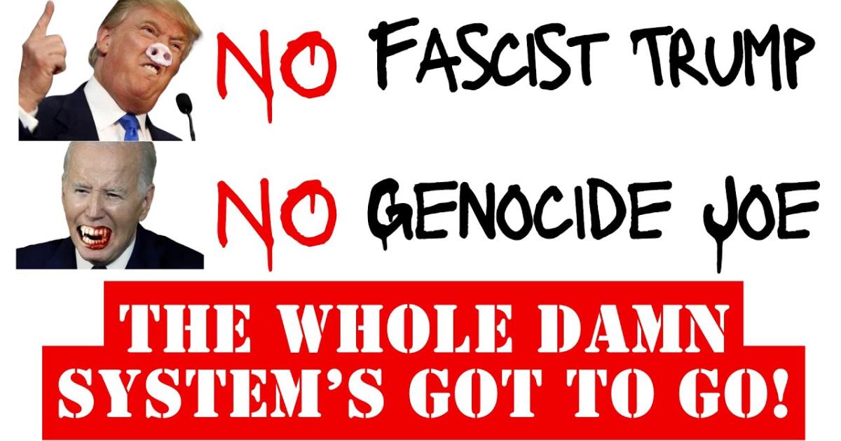 No Fascist Trump, No Genocide Joe, The Whole Damn System's Got to Go ...