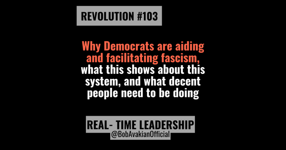 BOB AVAKIAN REVOLUTION #103: Why Democrats are aiding and facilitating ...